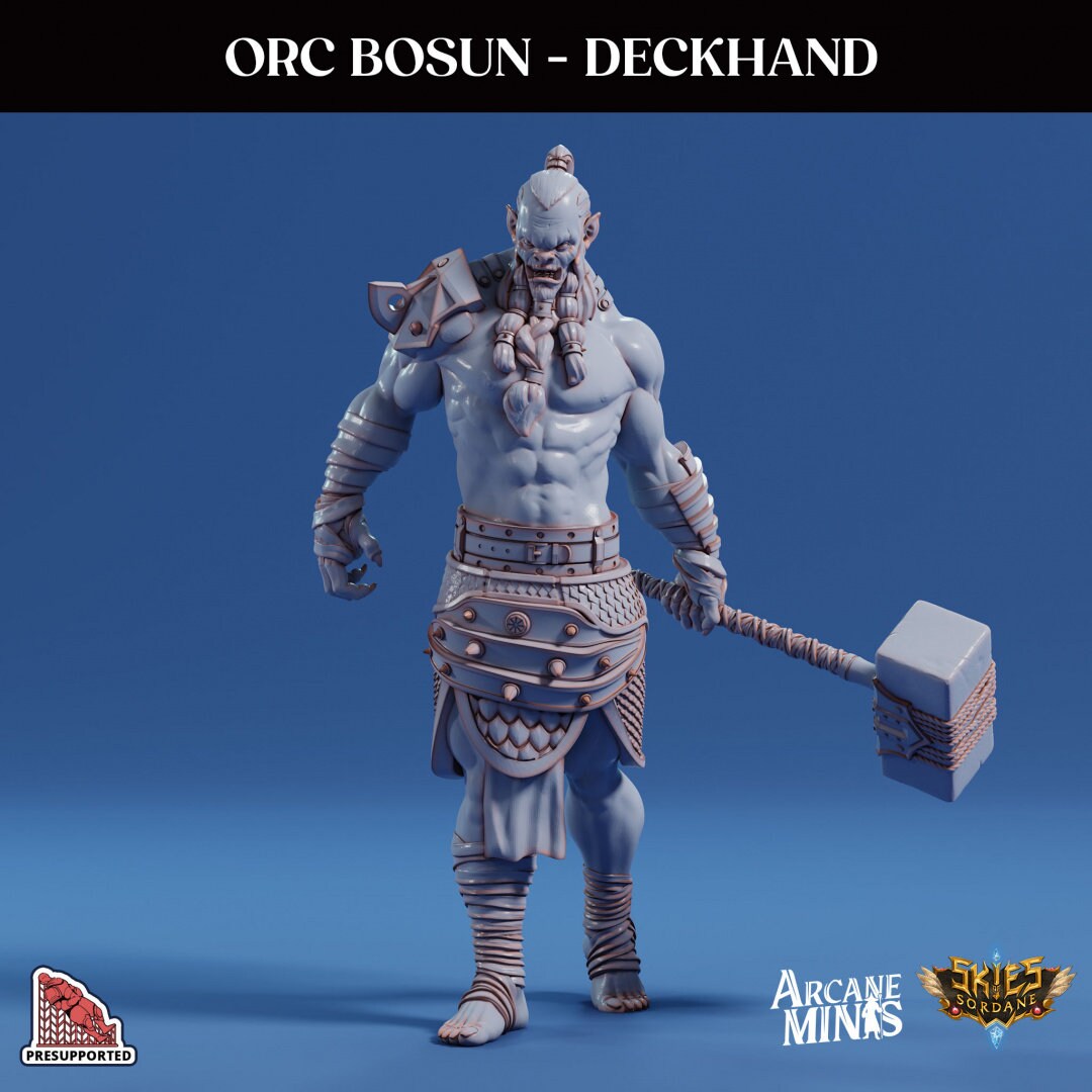 Orc Bosun Arcane Minis Fantasy Miniature Resin Mini Tabletop Games ...