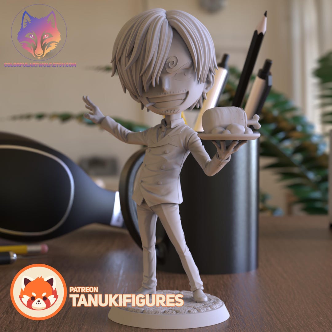 Chibi Cook of the Sea | Resin 3D Print | Tanuki Figures | Display ...