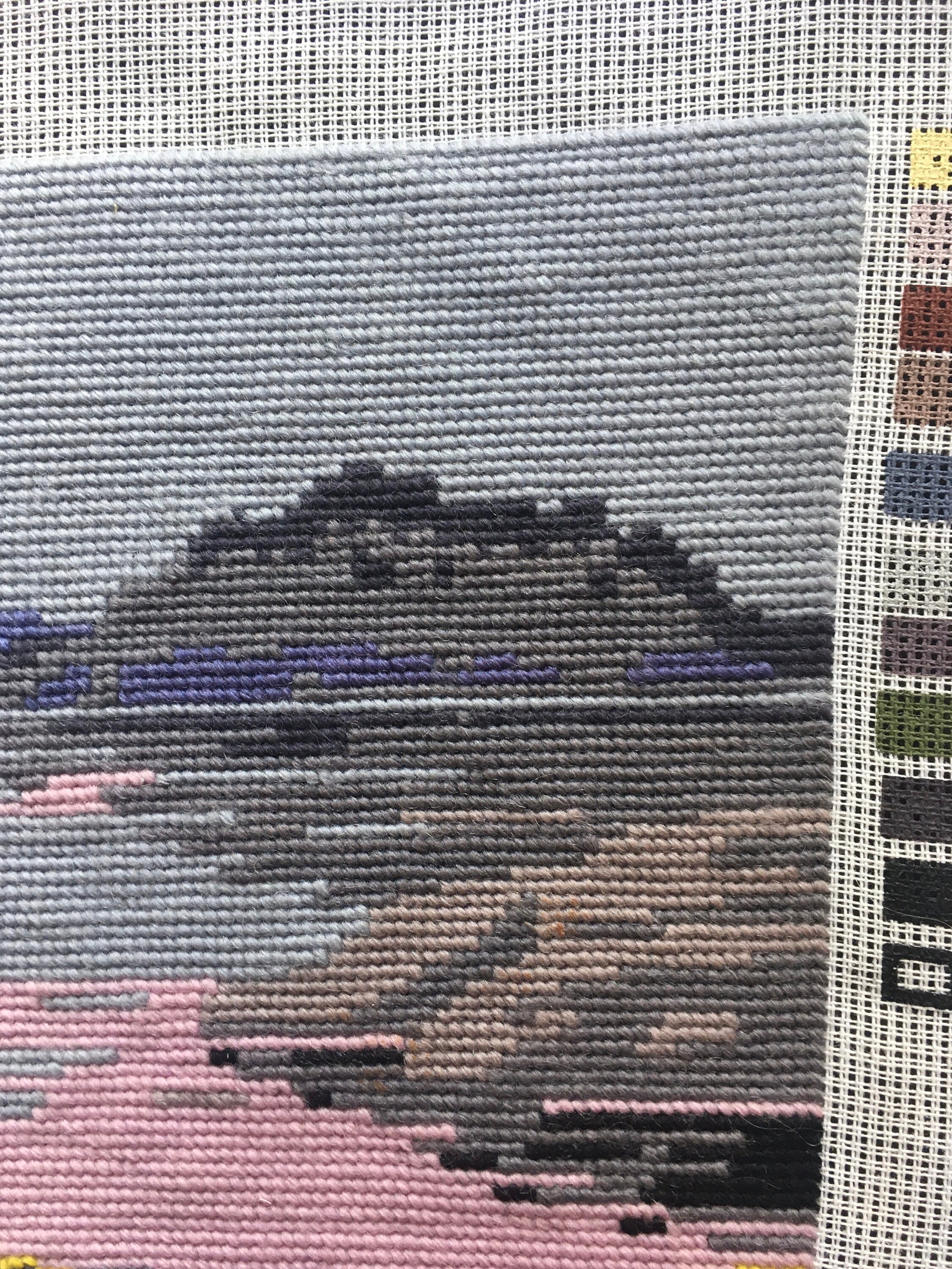 Vintage Danish Needlepoint Landscape evening by the | Etsy