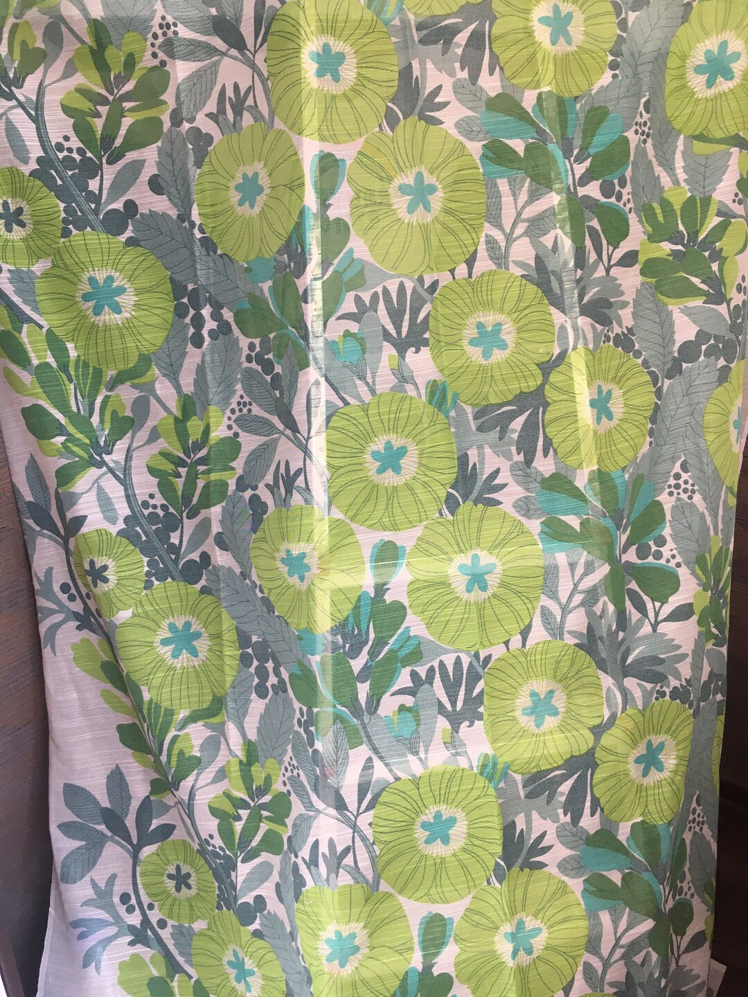 Vintage Sweden Floral Curtain 1(one).home Decor.1980's - Etsy