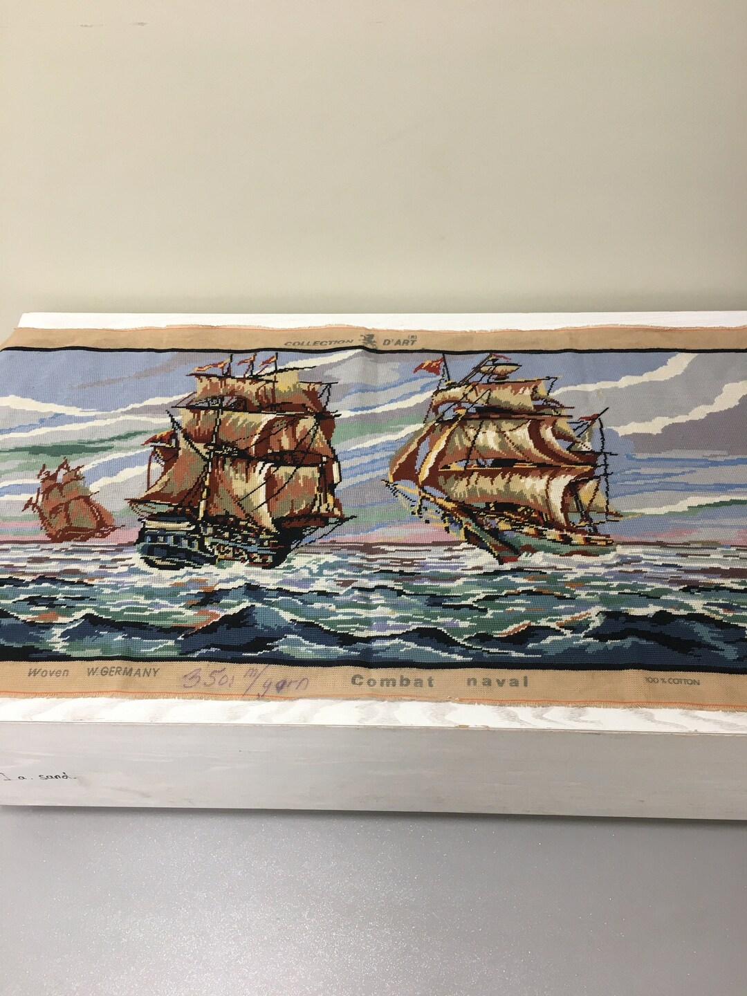 Extra Large COMPLETED Needlepoint,tapestry on Canvas.made in W.germany ...