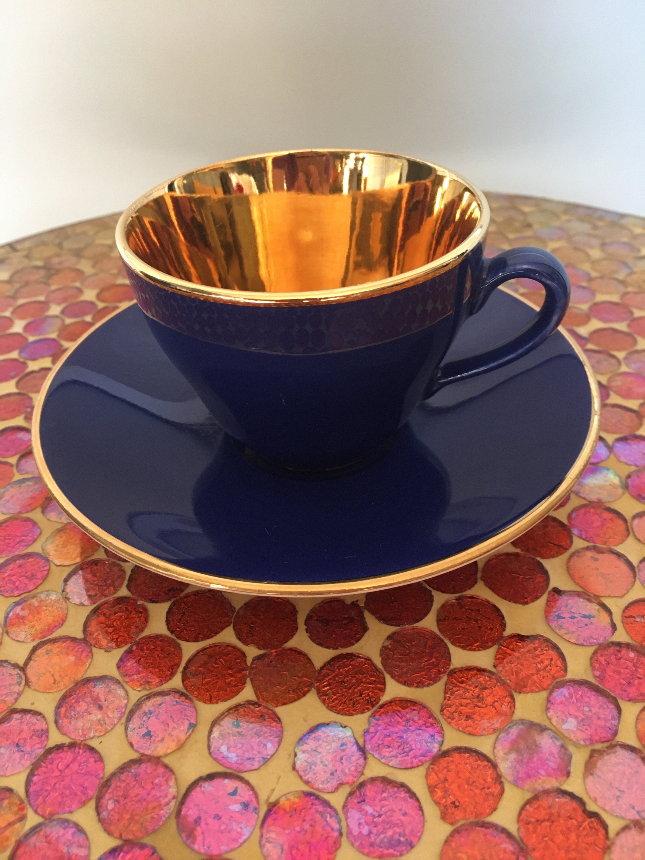 Vintage Royal Copenhagen Confetti Demitasse Cup and Saucer | Etsy