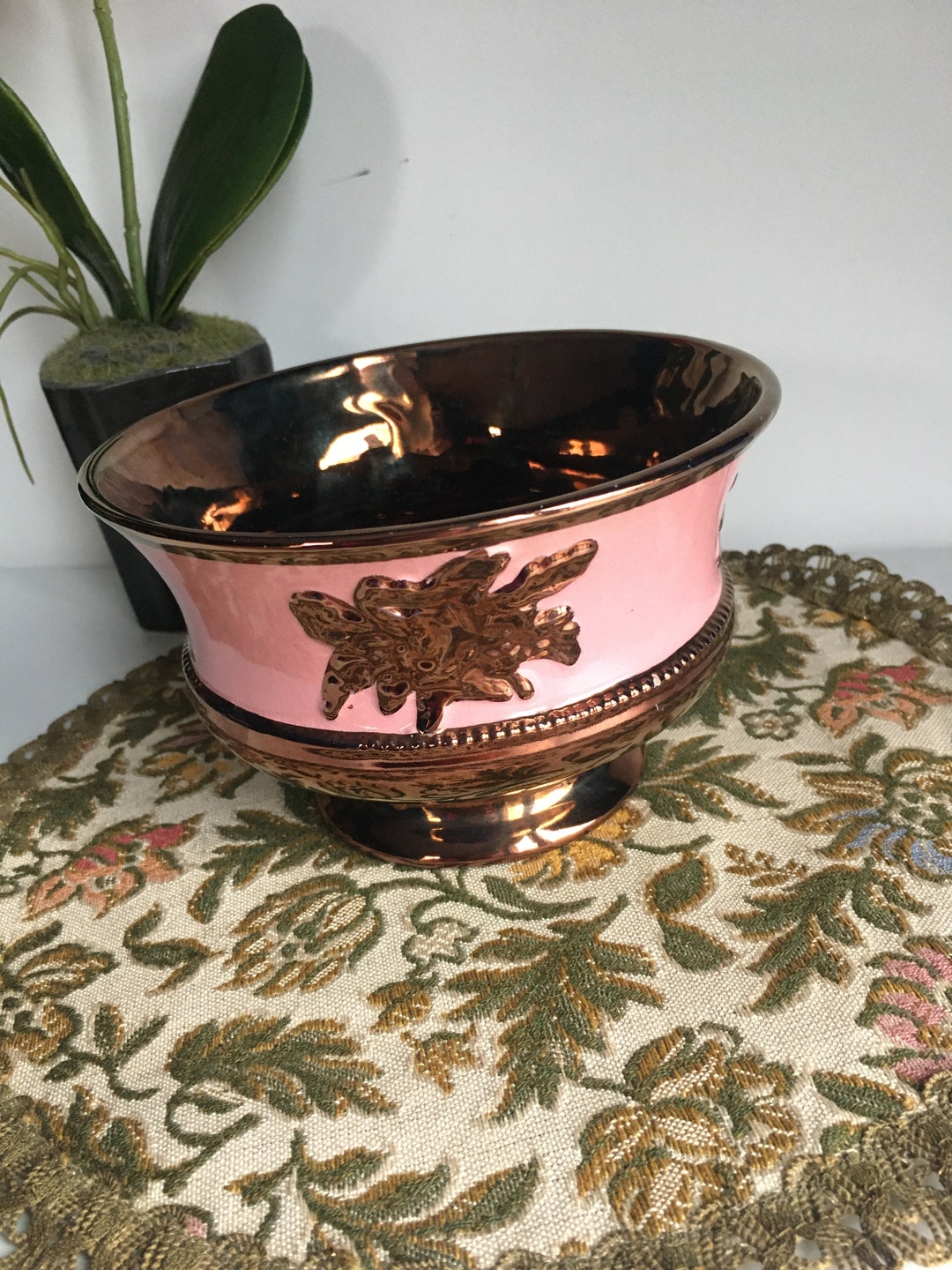 Vintage Copper Lusterware Bowl,england Ceramic Copper Bowl.1930'd - Etsy