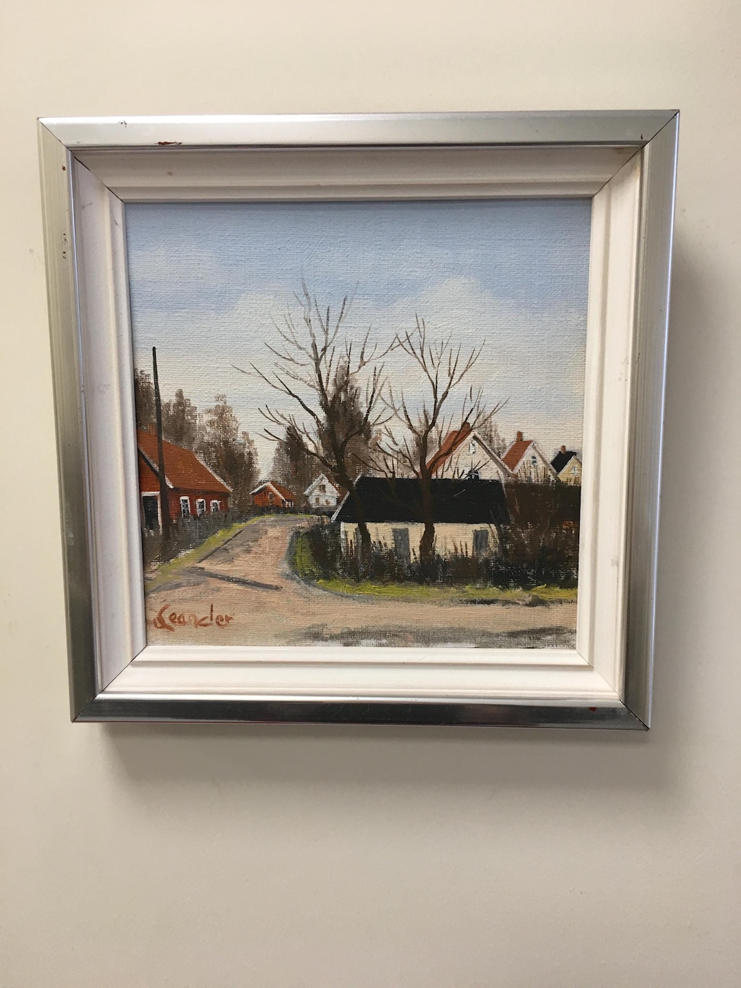 Danish Henry Leander Original Oil Painting on Canvas Landscape ,signed ...