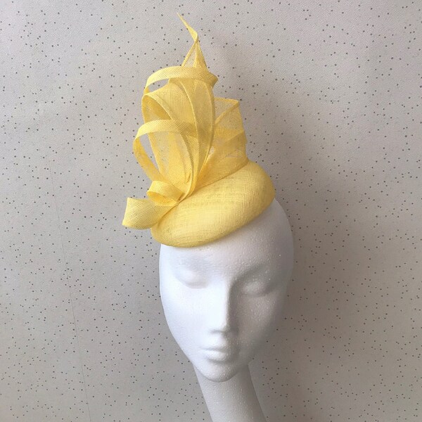 Yellow Fascinator - Etsy