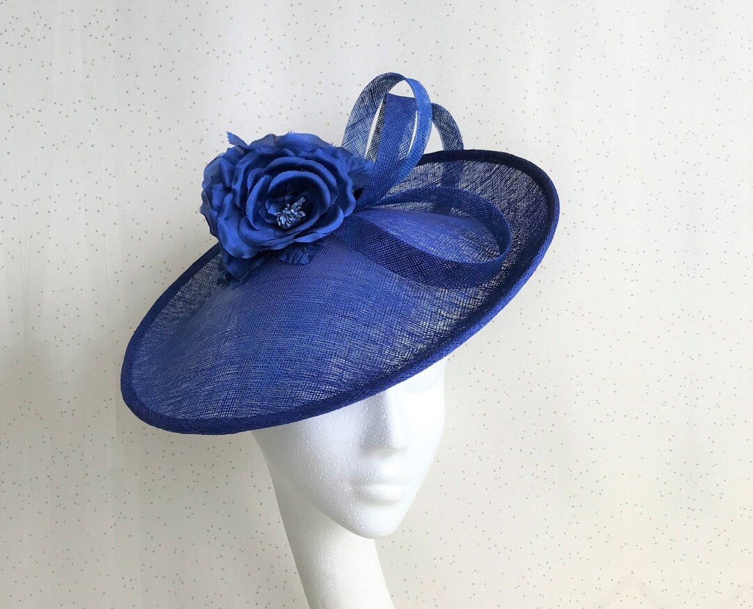 Royal Blue Wedding Hat Classic Blue Mother of the Bride Kentucky Derby ...