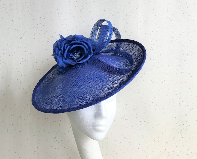 Royal Blue Wedding Hat Classic Blue Mother of the Bride Kentucky Derby ...