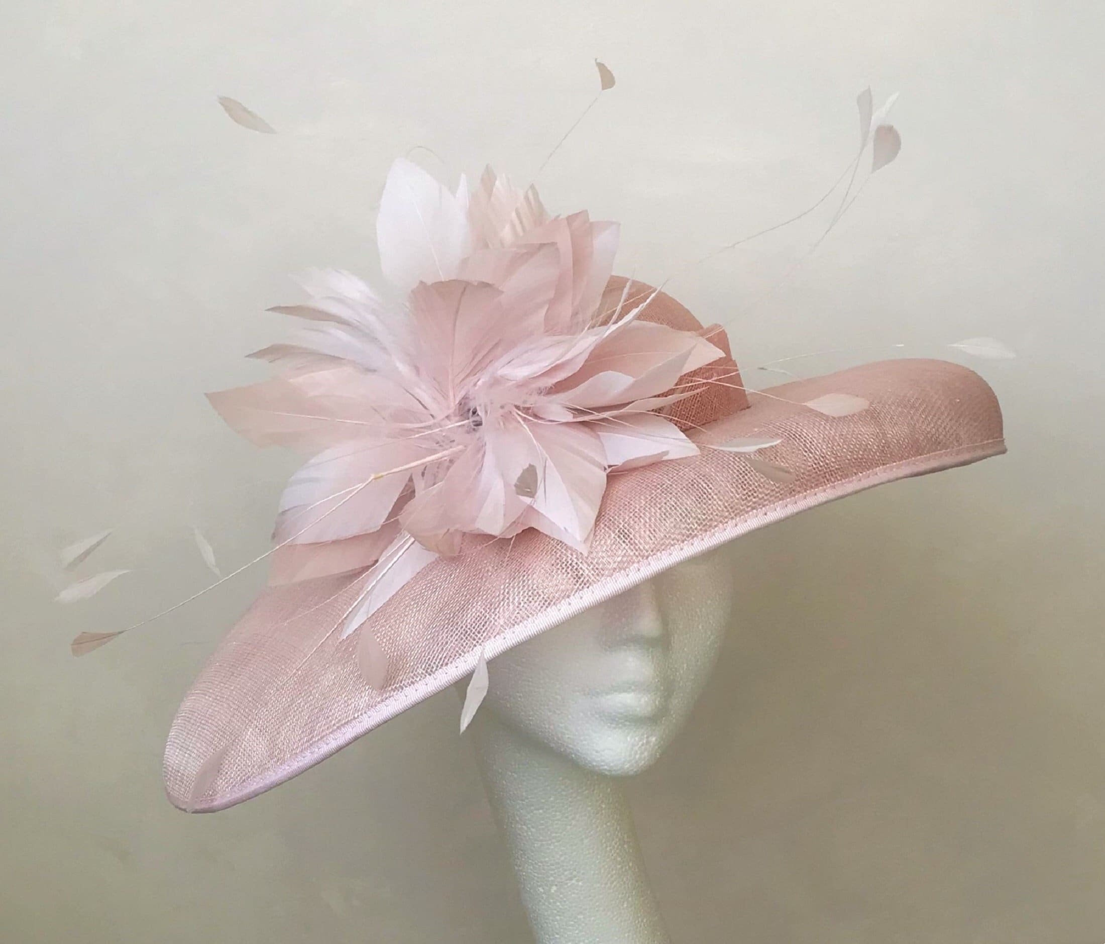 Pale Pink Hat Pink Fascinator Blush Feather Hat Mother of the Bride Wedding Hat Blush Ascot Hat Kentucky Derby Occasion Hat Church Hat Etsy UK