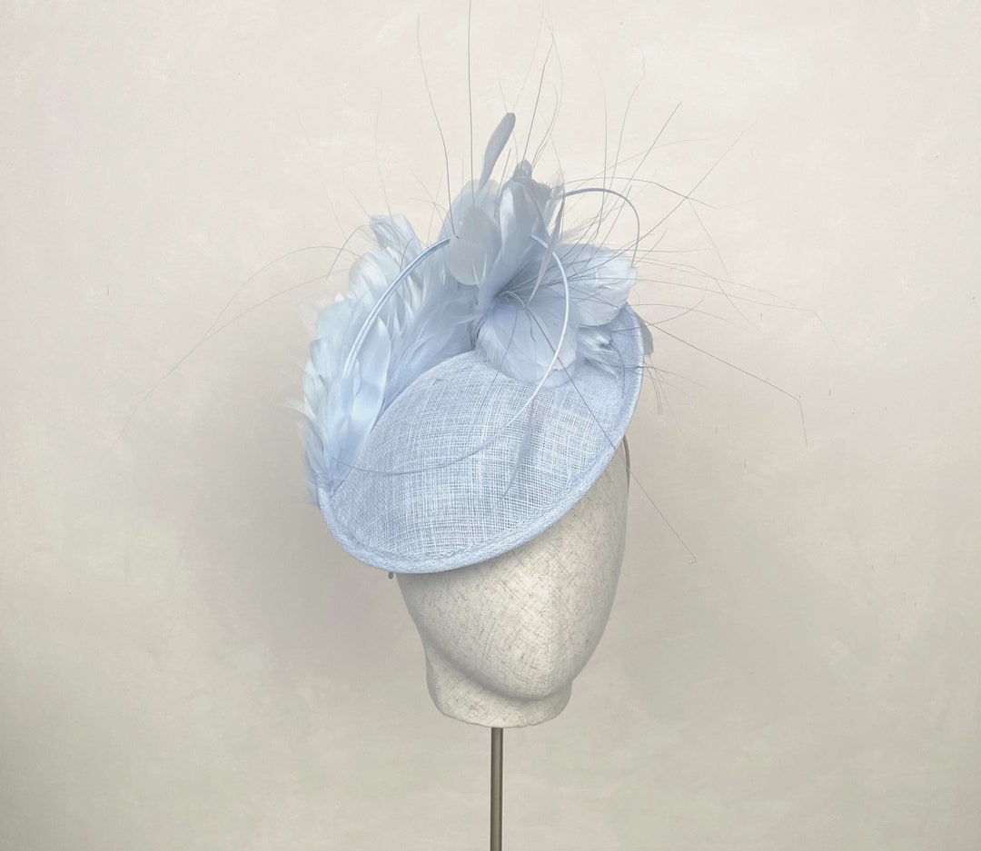 Pale Blue Ascot Hat Fascinator Wedding Hat Pastel Blue Fascinator ...