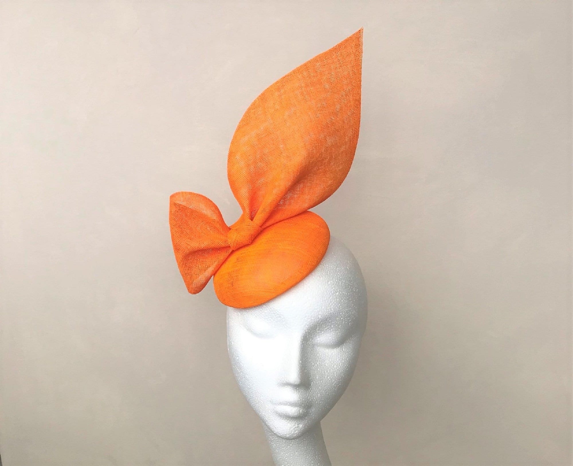 Ascot Fascinator Orange Bow Hat Oversized Bow Bright Orange Wedding ...