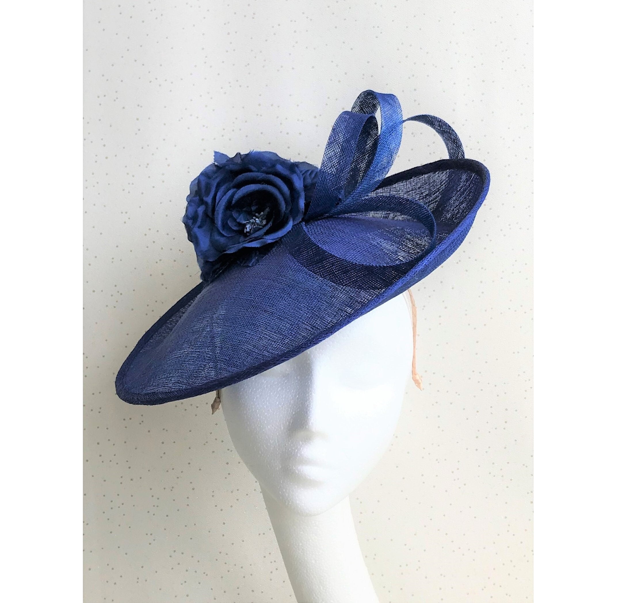 Royal Blue Wedding Hat Classic Blue Mother of the Bride Kentucky Derby Hat Sapphire Cobalt Blue Headpiece Races Goodwood Blue Hatinator Etsy UK