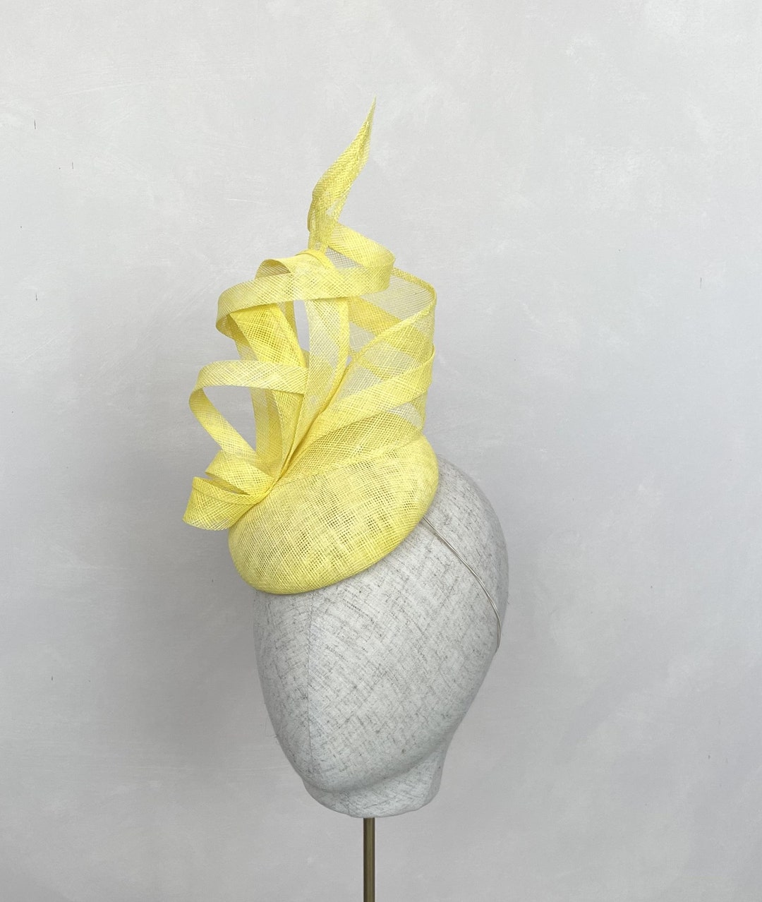 Yellow Fascinator Buttermilk Fascinator Pastel Lemon Ascot Hat Primrose ...