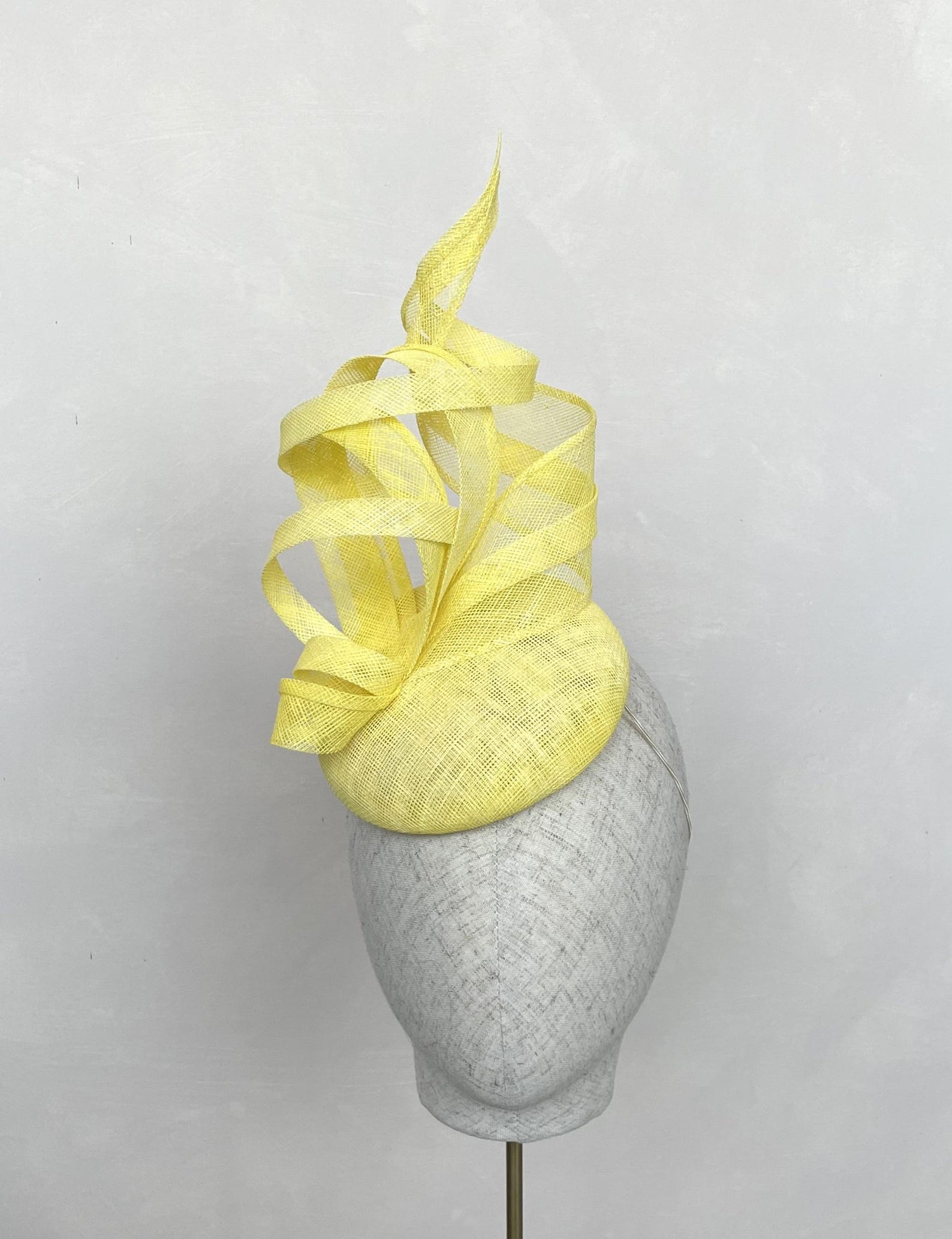 Yellow Fascinator, Lemon Ascot Hat, Primrose Wedding Hatinator Yellow ...