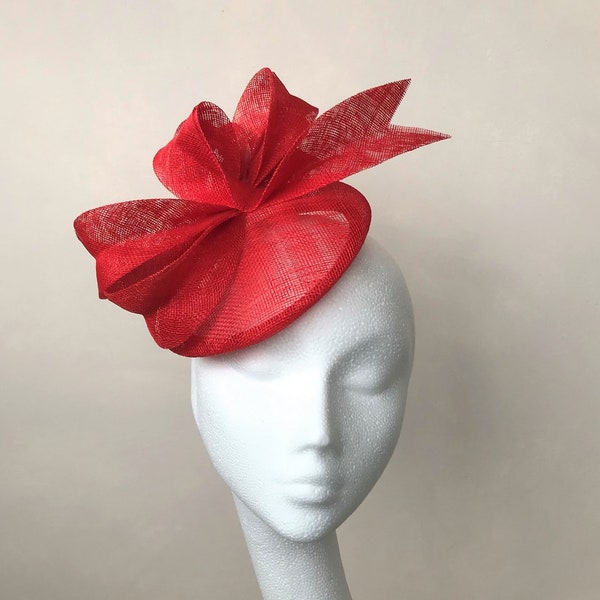 Red Fascinator - Etsy
