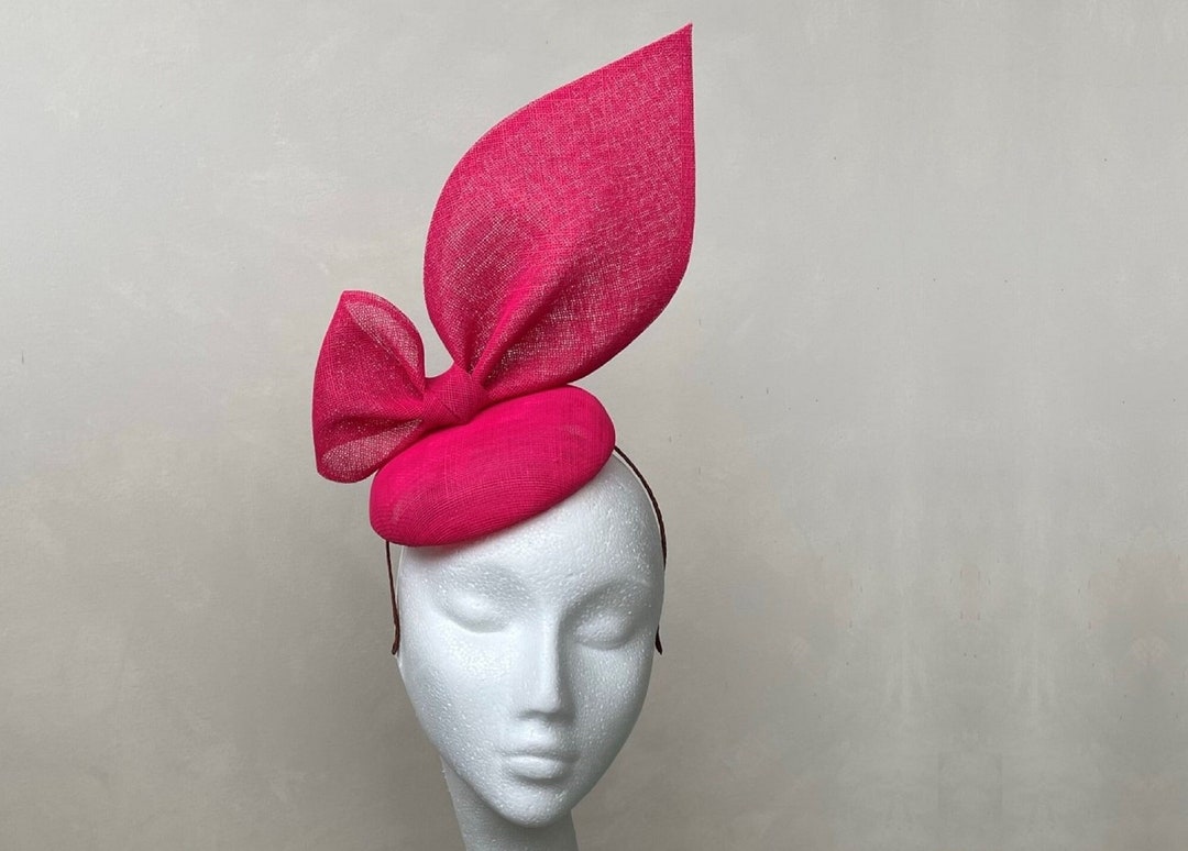 Pink Bow Fascinator Cerise Oversized Bow Bright Pink Wedding - Etsy