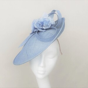 Pale Blue Hat Light Blue Fascinator Cornflower Blue Wedding Hatinator ...