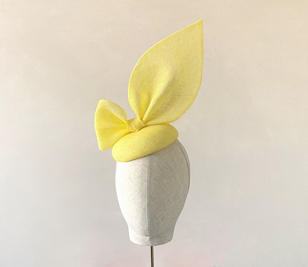 Yellow Fascinator Buttermilk Fascinator Yellow Wedding Hat Bow ...