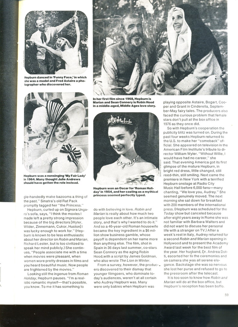 VTG People Weekly Magazine April 12 1976 Audrey Hepburn Cover Greta ...