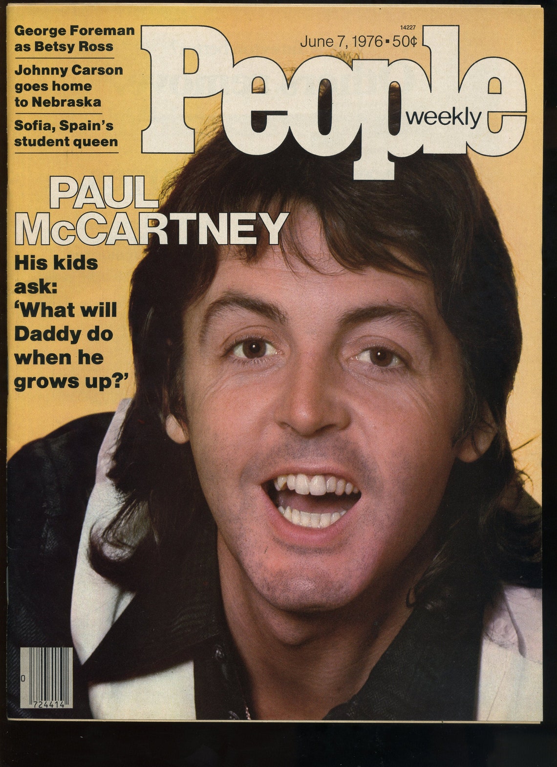 Vintage People Weekly Magazine June 7 1976 Paul Mccartney - Etsy