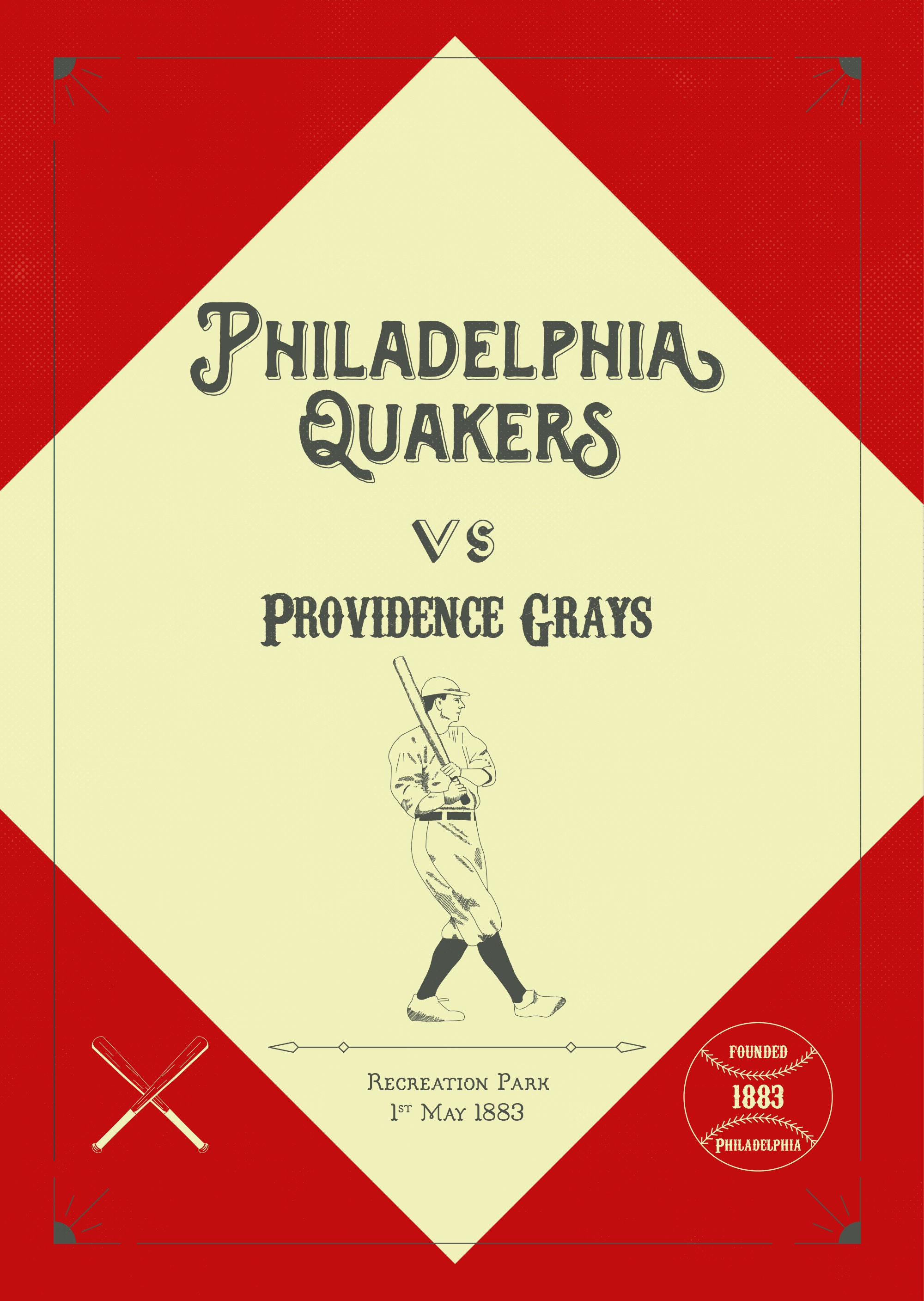 Philadelphia Quakers 'first Game' Vintage Style Poster Print - Etsy ...