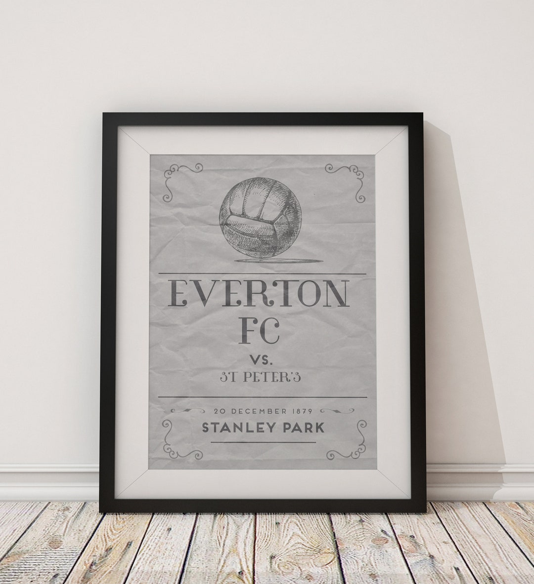Everton 'first Game' Vintage Style Poster Print - Etsy