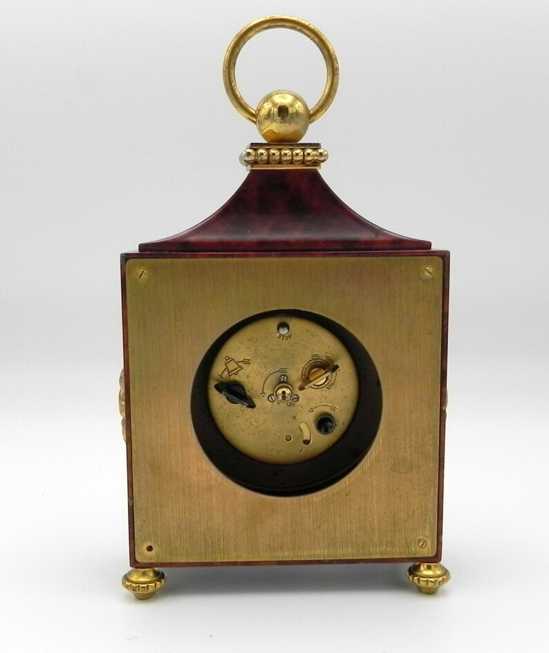 Old Angelus table clock, musical alarm clock, running perfectly Antiguo ...