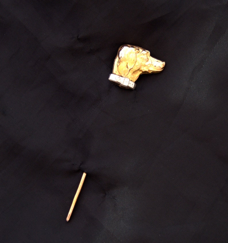 Gold Plated Fix Dog Stick Tie Pin Beautiful Pin Pin Art Deco Dog Plated ...