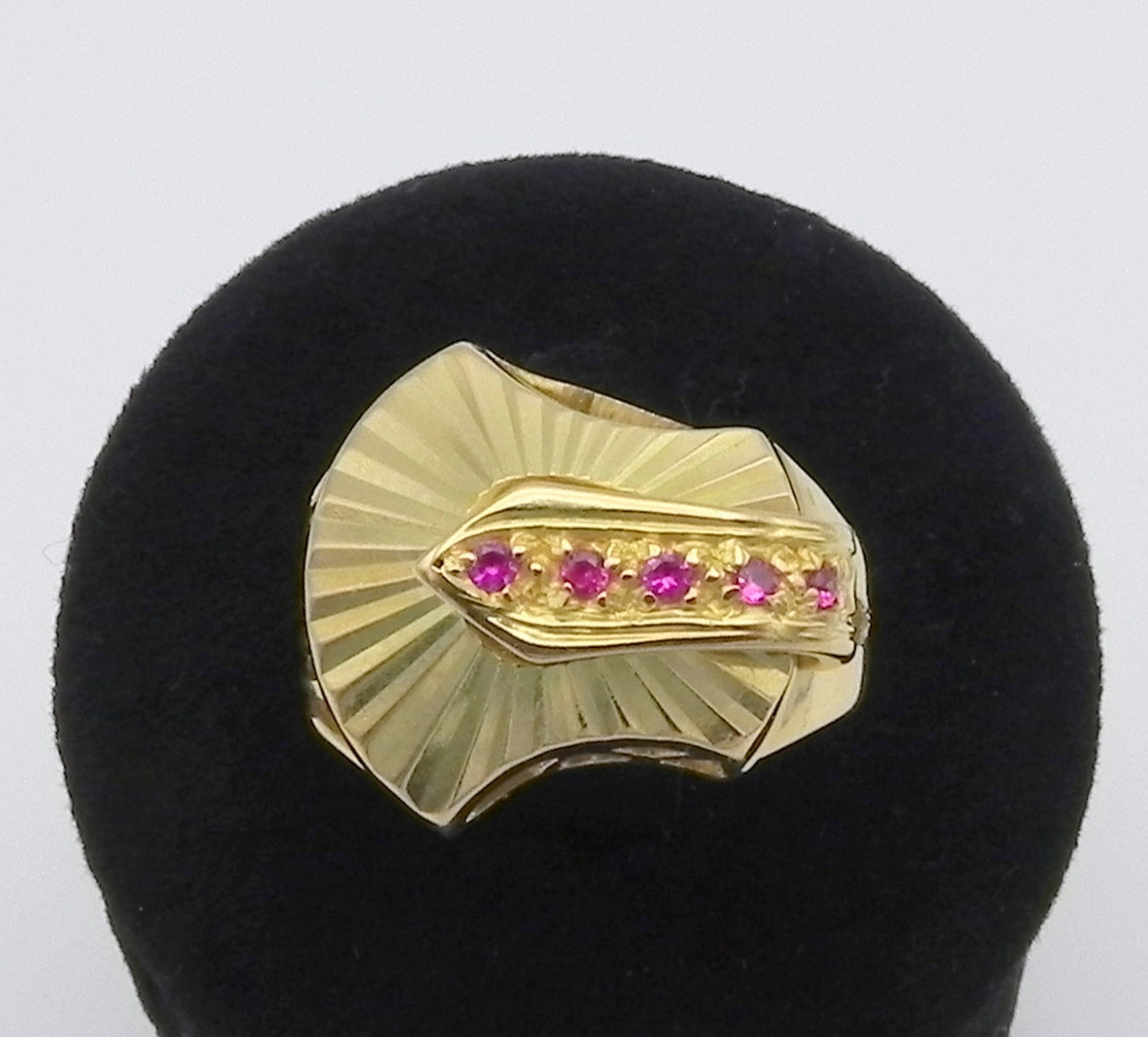 Ruby Gold Chevalier Ring Antique Ring Chevalier Ruby Mounted - Etsy