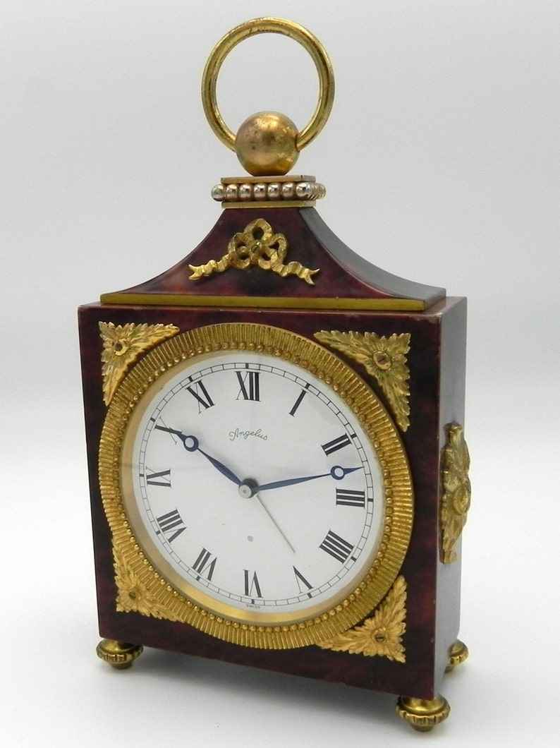 Vieille horloge de table Angelus, réveil musical, fonctionnant ...