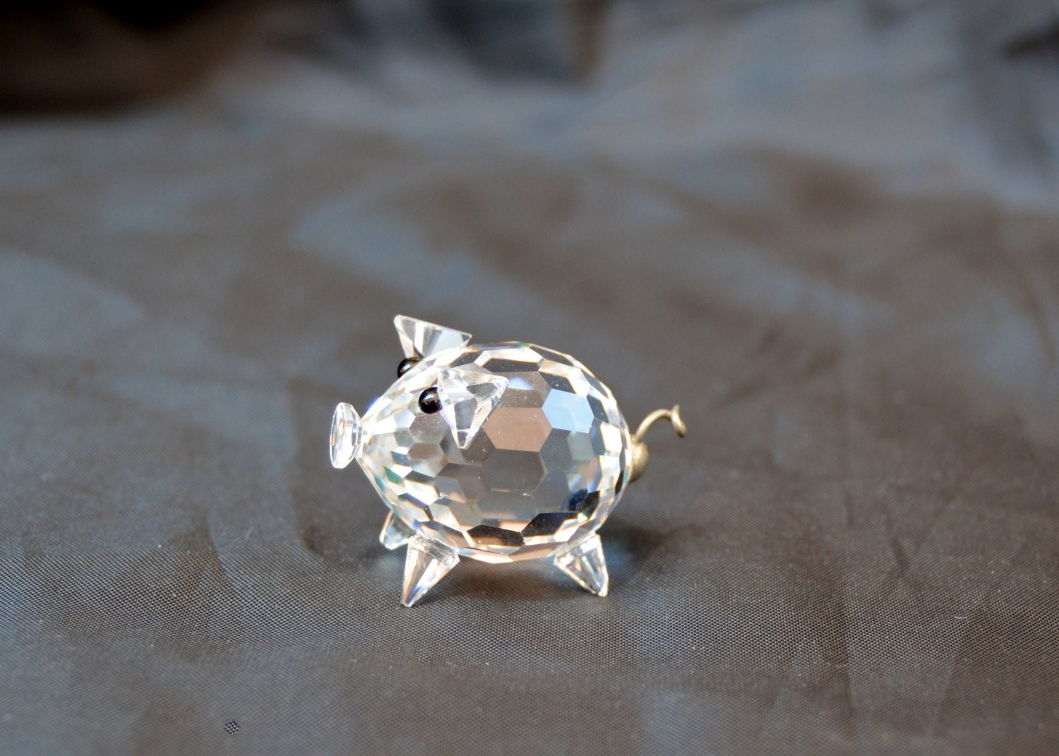 Figure Swarovski Crystal Mini Pig Pork Figura De Cristal - Etsy