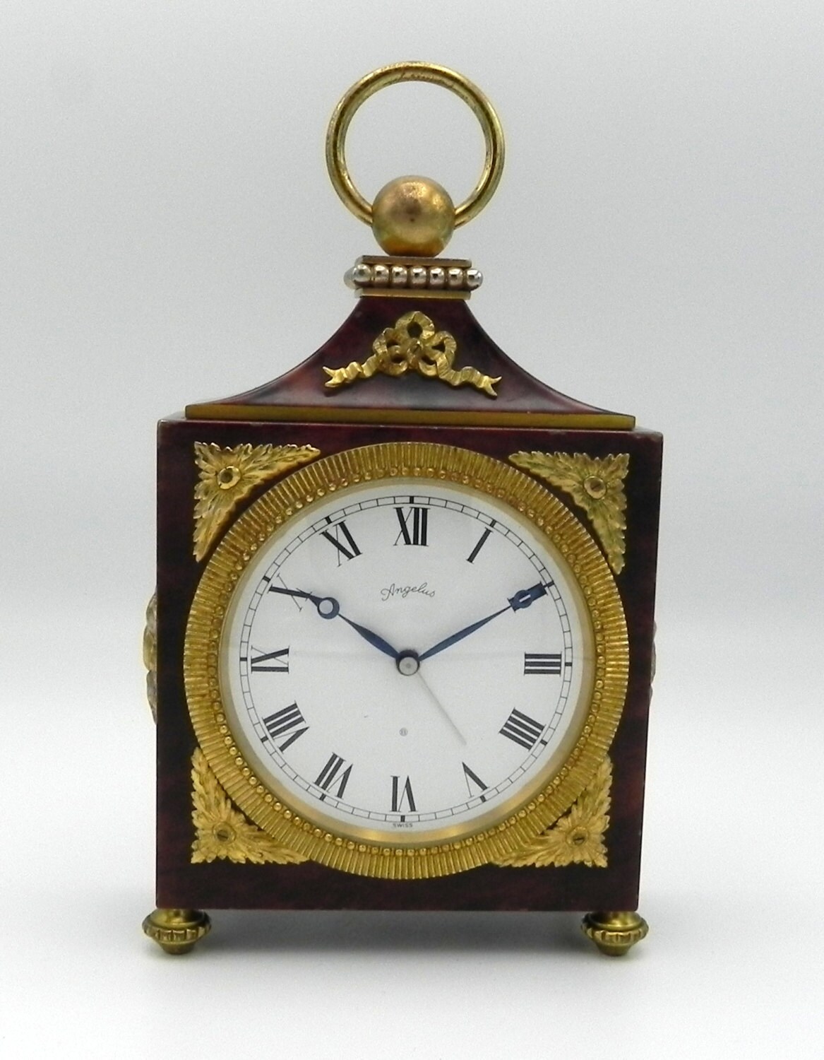 Old Angelus table clock, musical alarm clock, running perfectly Antiguo ...