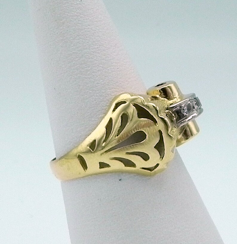 Diamonds Platinum Gold Chevalier Ring Antique Sortija Chevalier ...