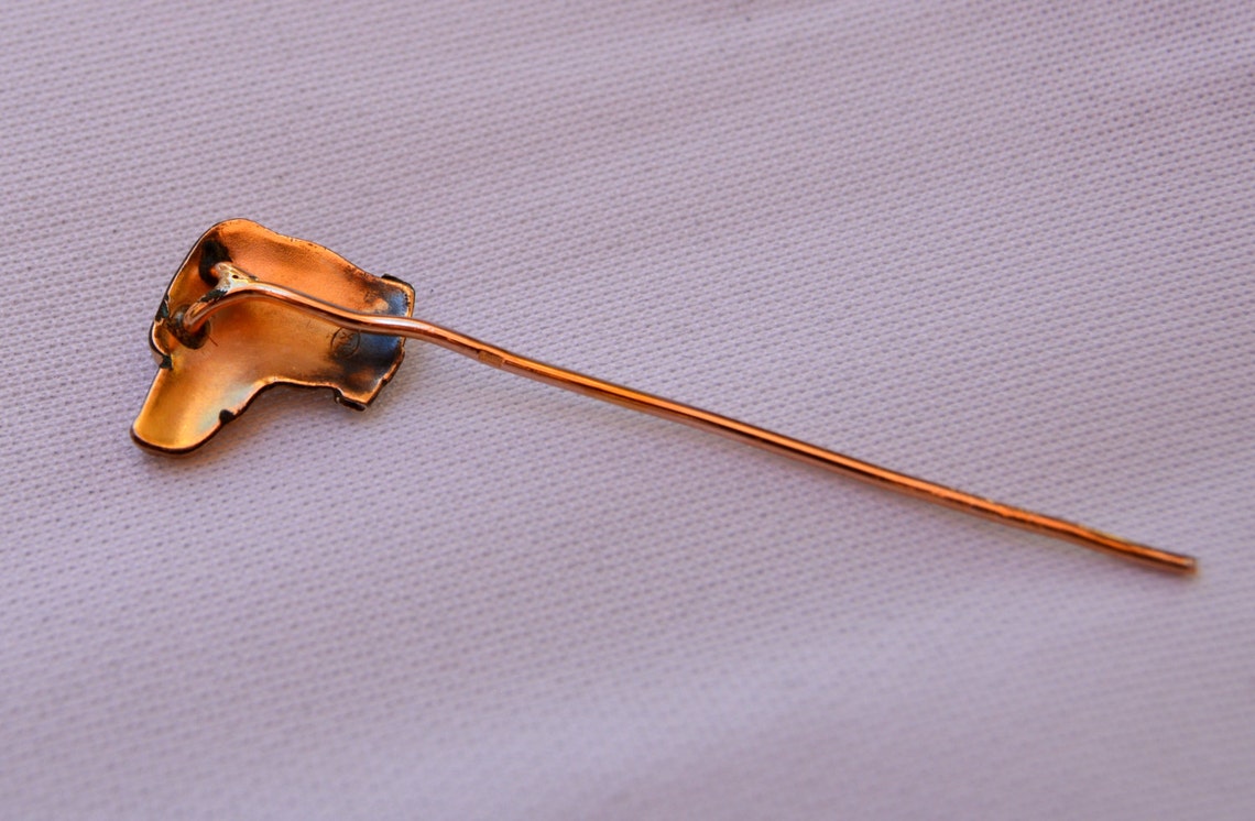 Gold Plated Fix Dog Stick Tie Pin Beautiful Pin Pin Art Deco Dog Plated ...