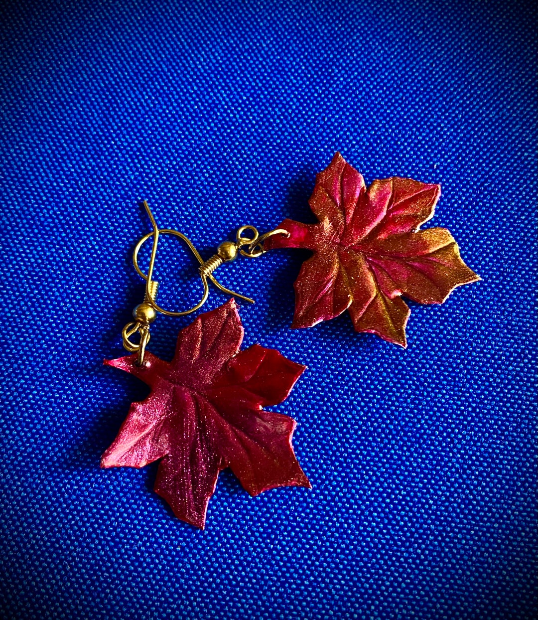 Maple and Oak Leaves Color Changing Earrings - Etsy