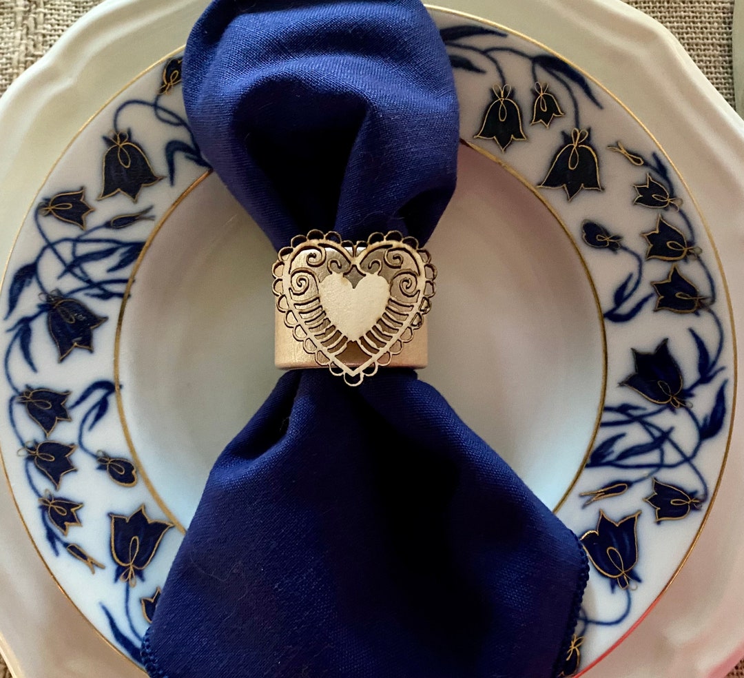 Set of 4 Laser-cut Heart Napkin Rings - Etsy