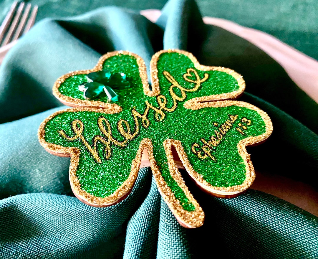 St Patricks Day blessed Napkin Rings - Etsy