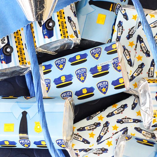 12 Printable Police Officer Birthday Party Mini Candy Bar - Etsy
