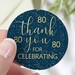60th Birthday Label Stickers for Chocolate Kisses Pink and Black ...