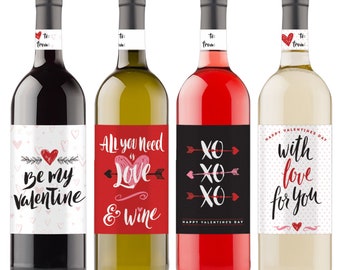 Wine bottle stickers | Etsy