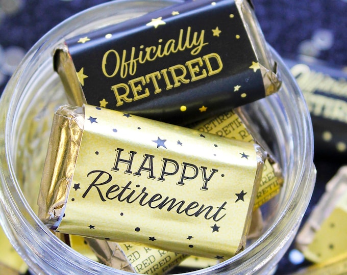 Retirement Mini Candy Bar Wrappers Printable Digital File - Etsy