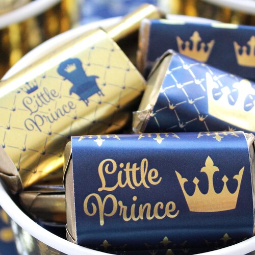 Prince Baby Shower Candy Bar Wrapperroyal Blue Gold Prince - Etsy