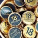 18th Birthday Stickers for Kisses Candy, Navy and Gold Happy 18th ...