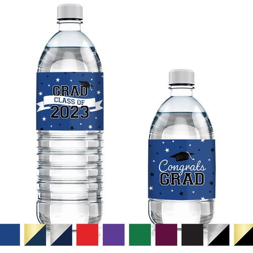 Graduation Water Bottle Labels Graduation Party Decorations - Etsy