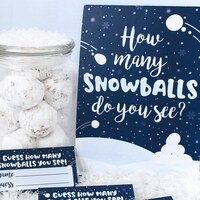 Snowball Guessing Game, Winter Bridal Shower, Snow in Love, 8x10 Sign ...