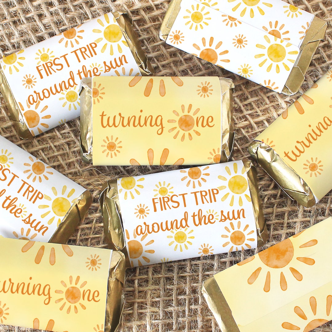 First Trip Around the Sun Birthday Candy Wrapper for Miniature ...