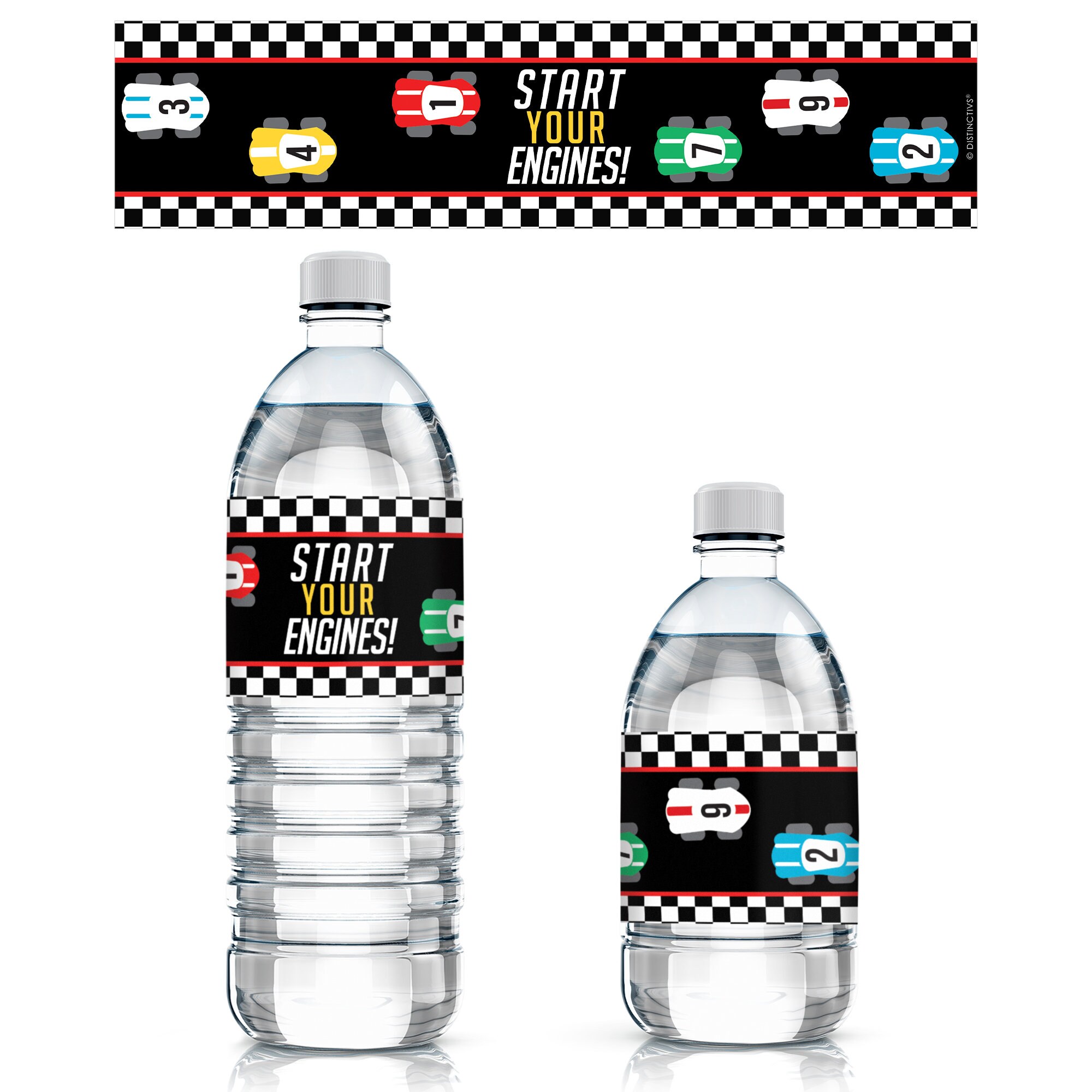 Race Car Party Water Bottle Favors, Kids Birthday Party Drink Favor ...
