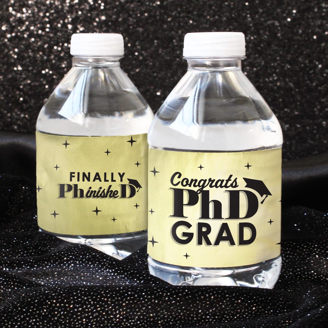 Phd Graduation Party Water Bottle Labels | Waterproof Wrappers ...