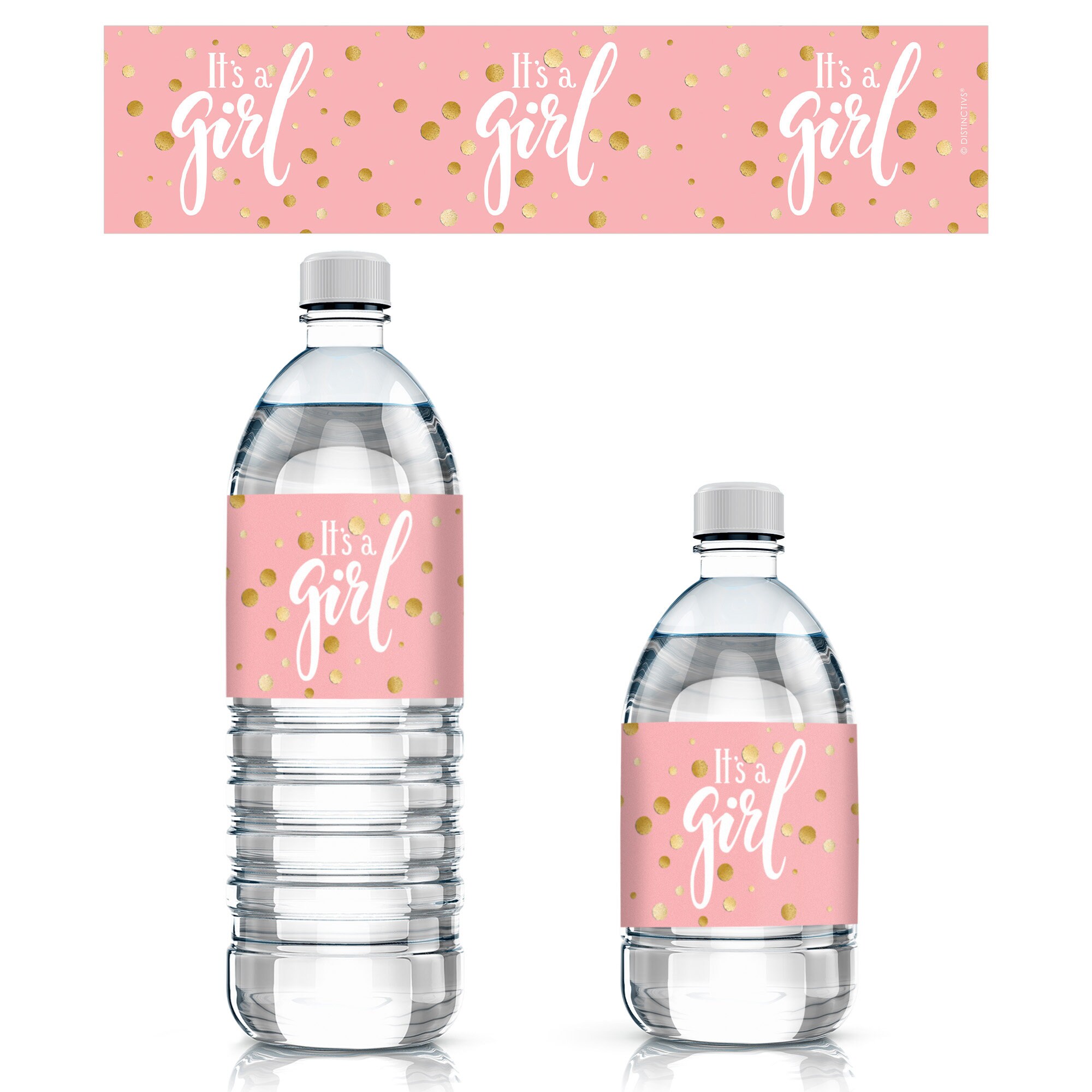 Girl Baby Shower Water Bottle Labels 24ct Waterproof Stickers - Etsy