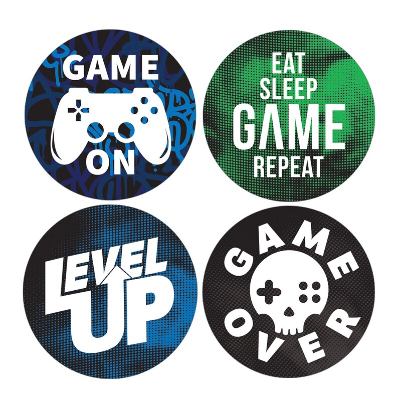 Video Game Birthday Party Favor Labels Gamer Favor Bag | Etsy