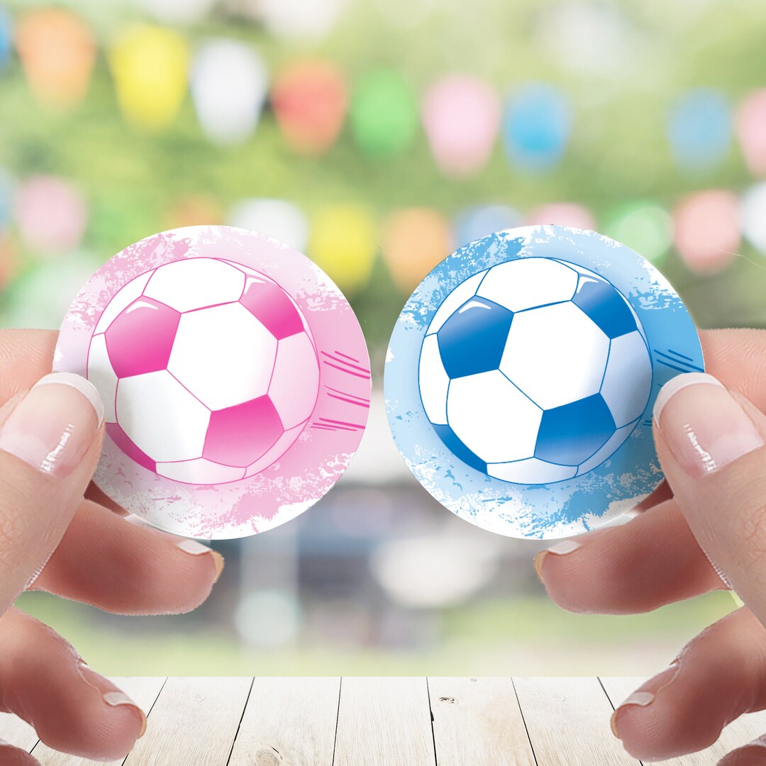 Soccer Ball Baby Gender Reveal Party - Pink or Blue Goals or Bows Baby ...